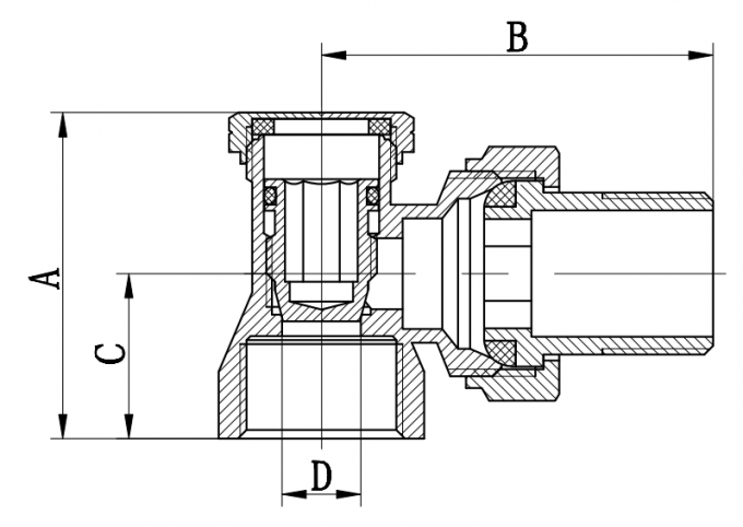 EAC BS2779 10 Bar Angled 3/4'' Lockshield Valves