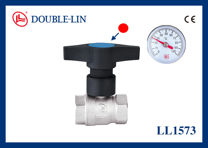 Temperature Measuring Female X Female 1" Brass Ball Valve