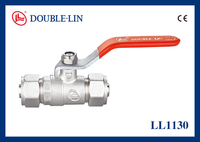 Flat Lever Handle 2 1 2 Brass Ball Valve With Brass Stem Type Double O ...