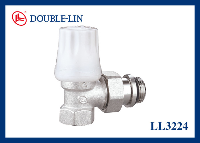 Angle Type Manual Radiator Valve DIN259 Thread 32℉ to 248℉ Working ...