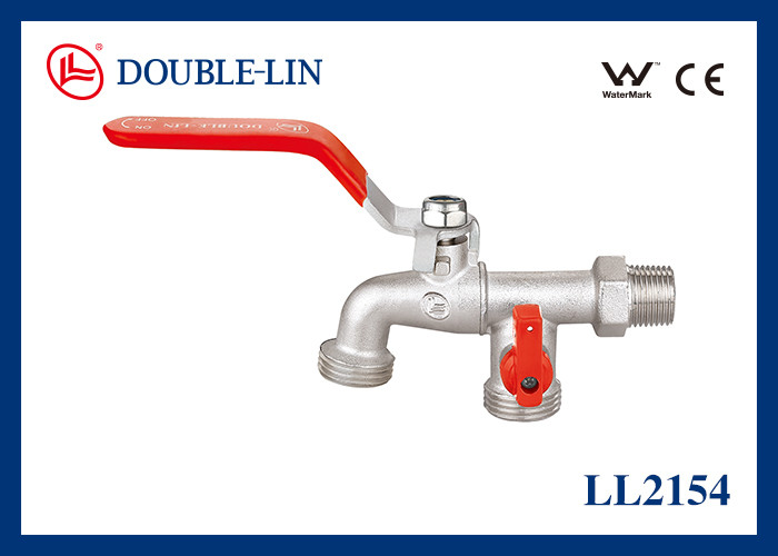 Washing Machine 1/2" Brass Bibcocks With Flating Lever Handle And PTFE ...