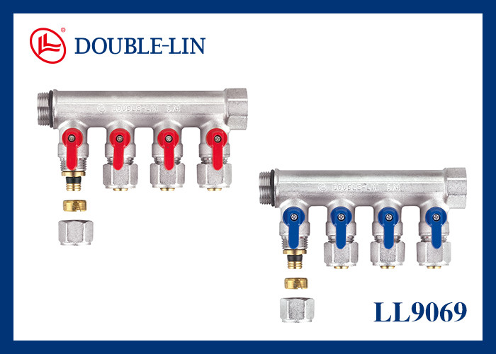 ISO228 Thread 3/4" Four Way 16 Bar Brass Manifolds